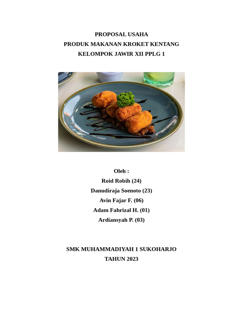 Proposal Usaha Kroket Jawir | PDF
