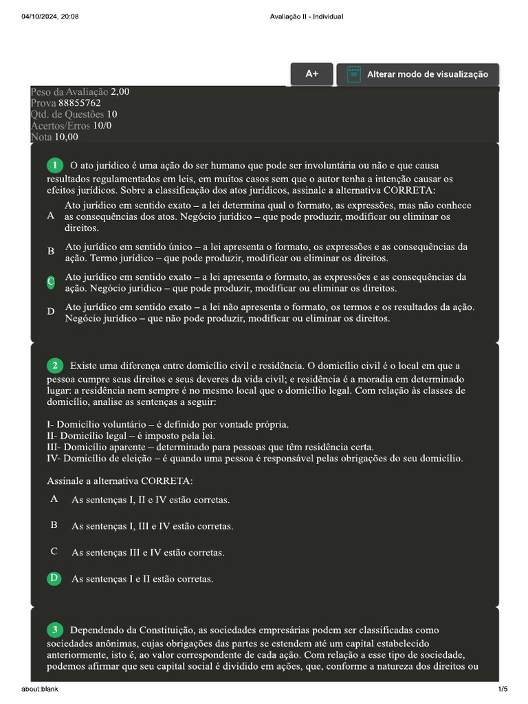 Prova2 - Direito em Engenharia | PDF