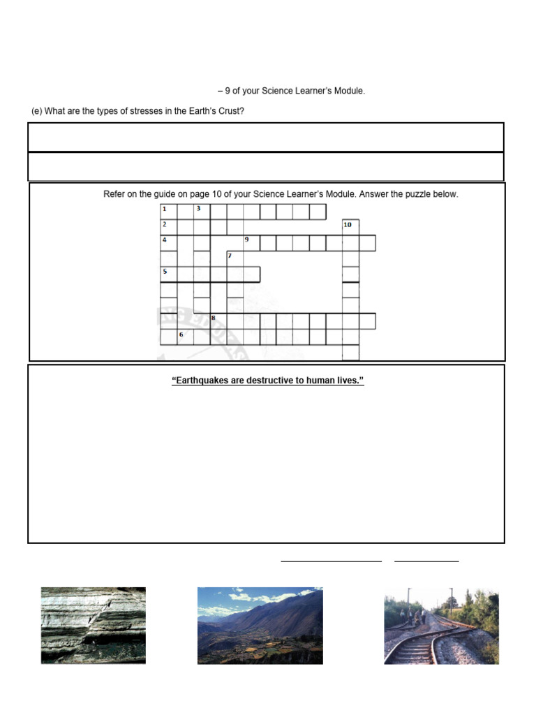 Grade 8 Science 2nd QTR - Earthquake | PDF | Earthquakes | Fault (Geology)