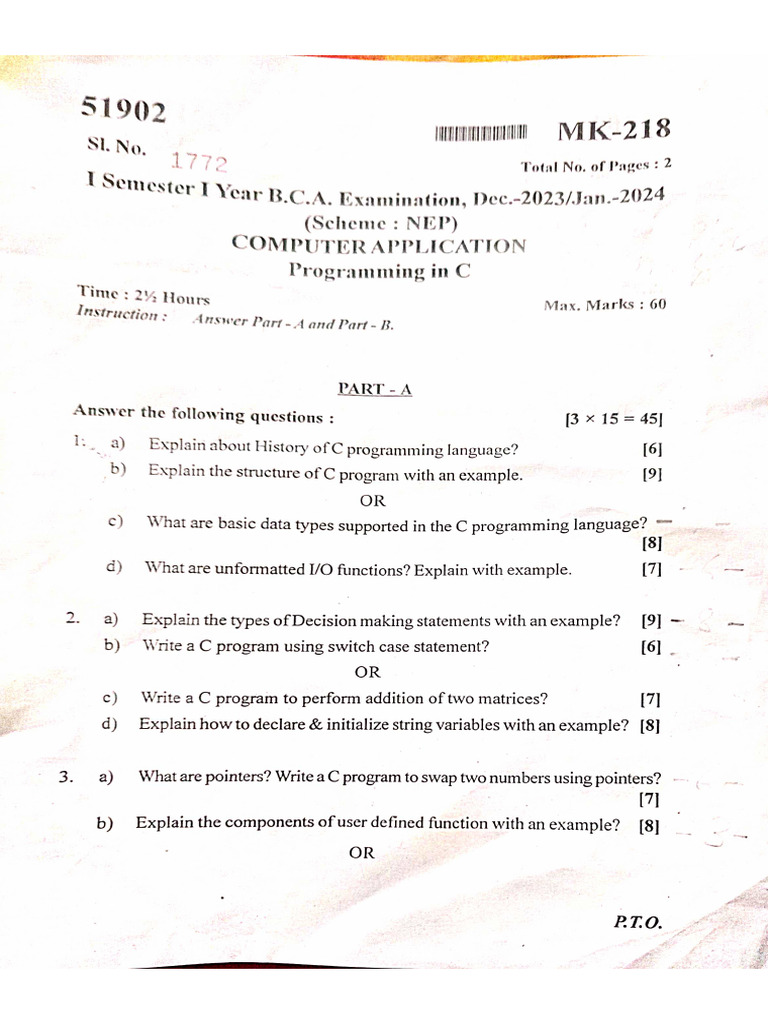 C Programming 2024 Pdf