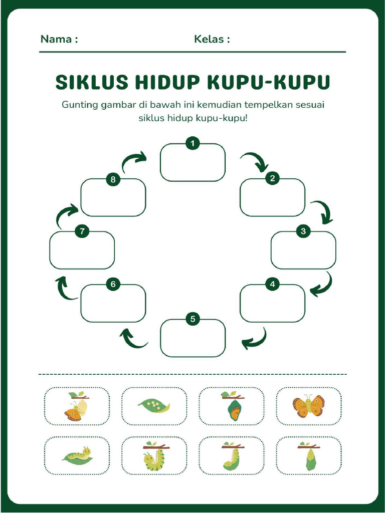 LKPD Siklus Hidup Kupu-Kupu | PDF