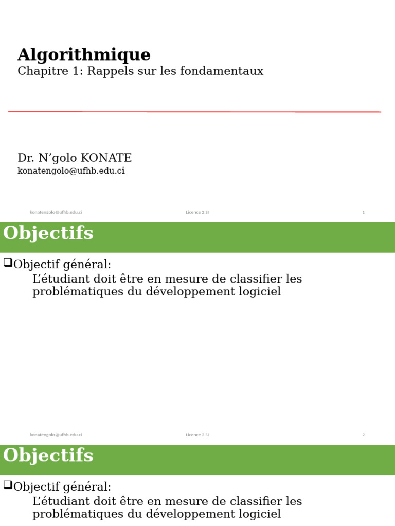 1 - CH I Méthodes de Programmation | PDF | Programmation informatique ...