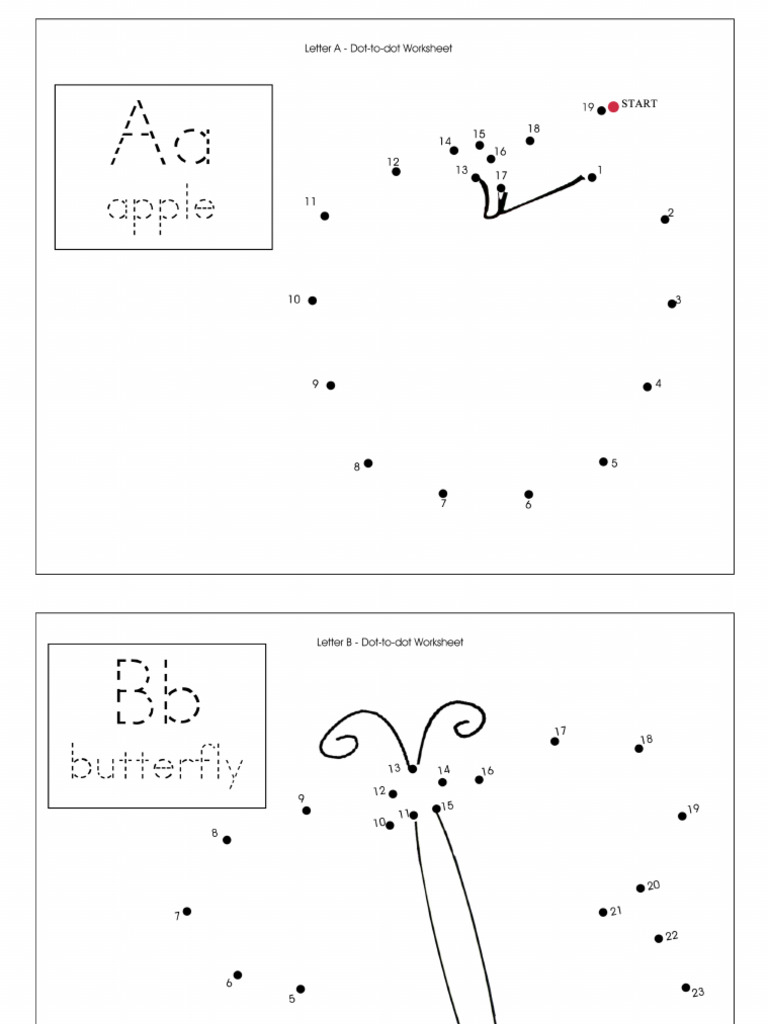 001 Dot to Dot 26 Alphabets | PDF