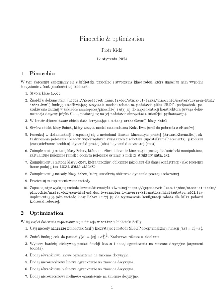 Pinocchio_optimization | PDF