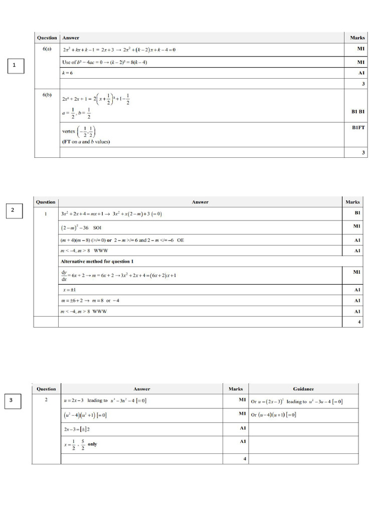 Quadratics Assessment (Assessment 1) MS | PDF