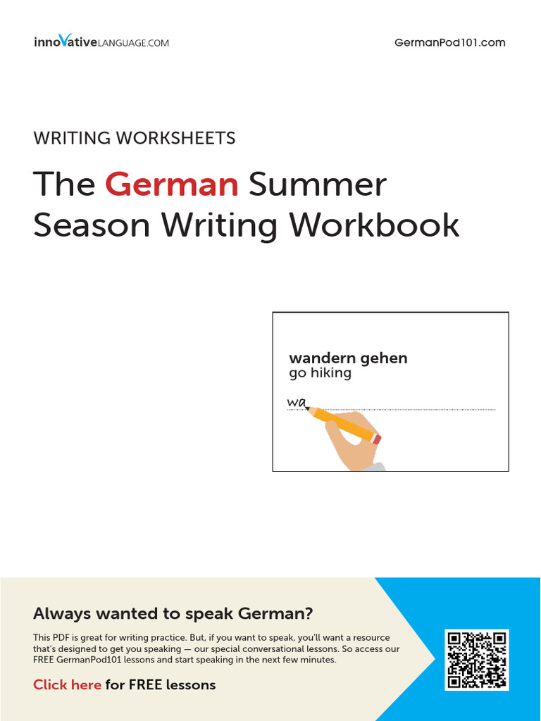 Summer Writing Book German | PDF | Clothing