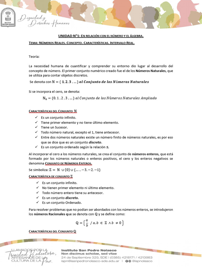 1.1- Unidad 1_numeros Reales _ Intervalo Real | PDF | Número racional ...