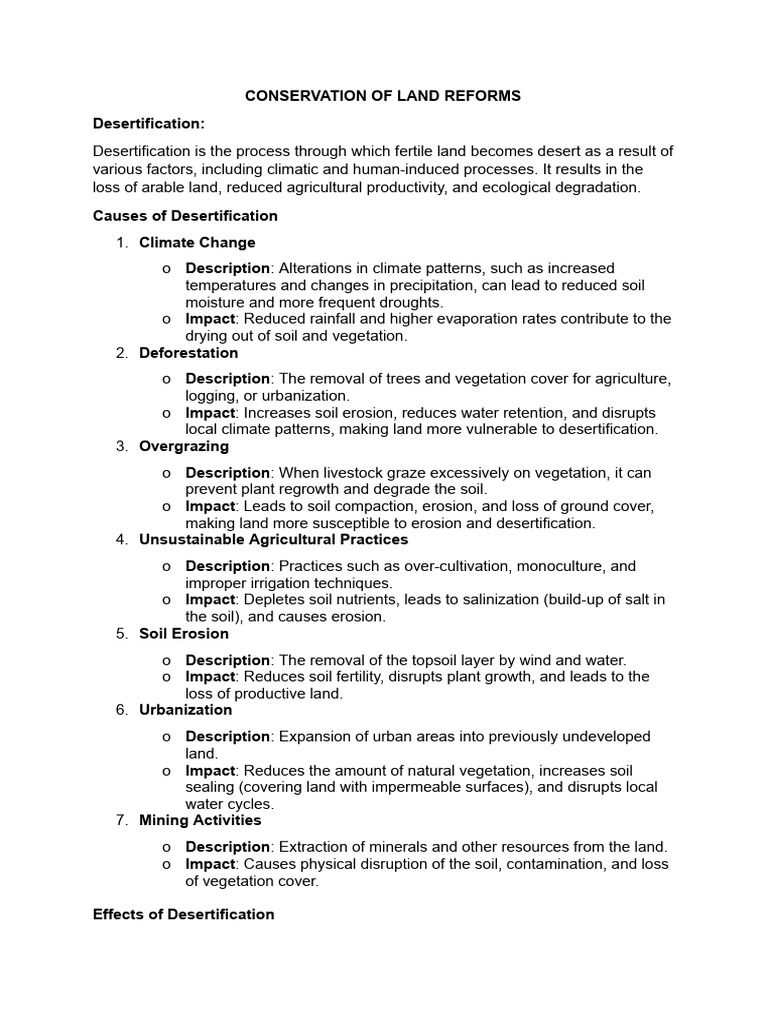 Conservation of Land Reforms | PDF | Groundwater | Soil