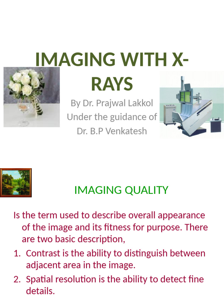 Imaging With Xrays | PDF | X Ray | Radiography