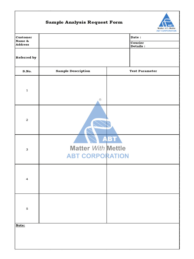Sample Form | PDF | Technology & Engineering