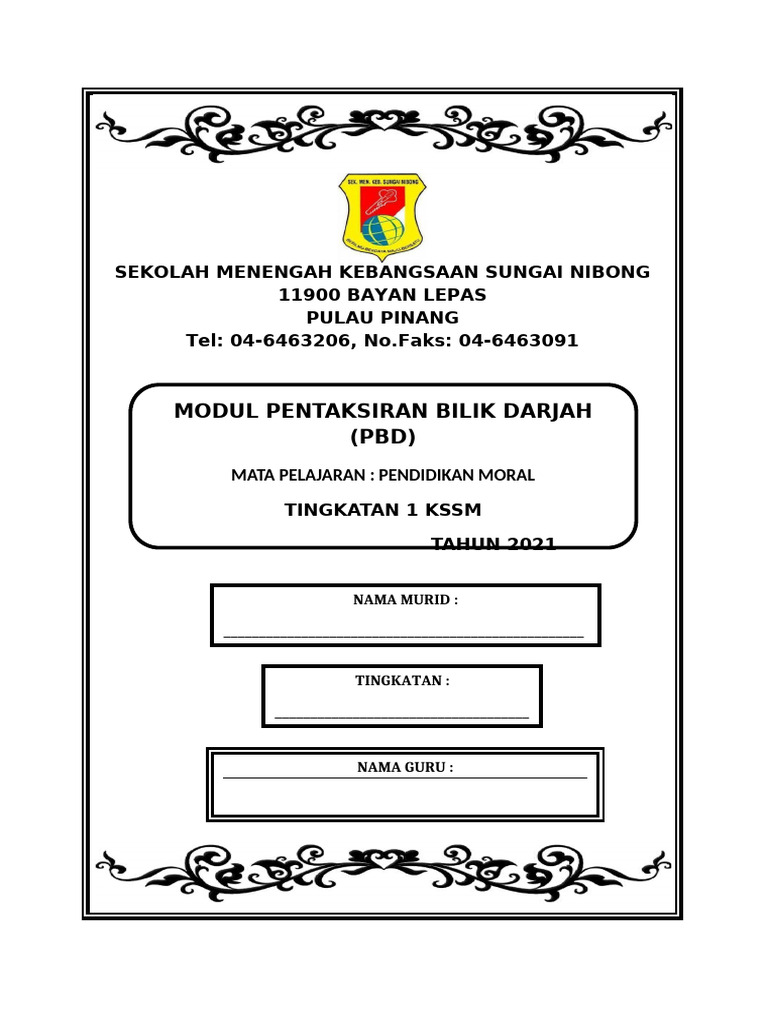 Cover Modul PBD Tingkatan 1 | PDF