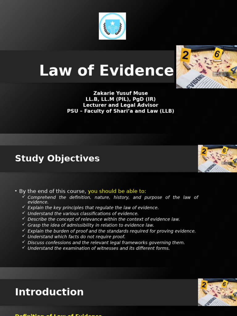 Understanding the Law of Evidence | PDF | Evidence (Law) | Hearsay
