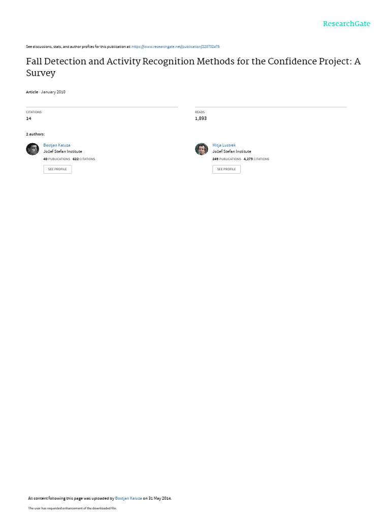 Fall_Detection_and_Activity_Recognition_Methods_fo | PDF | Accelerometer | Acceleration