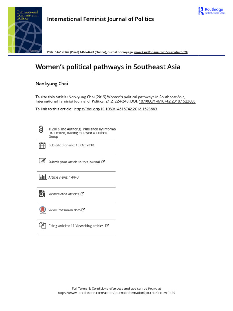 Women S Political Pathways in Southeast Asia | PDF