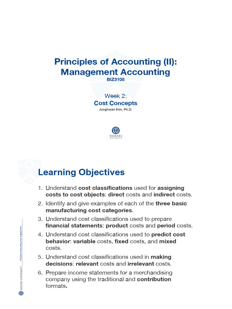 L2-Ch1 Cost Concepts (Upload) | PDF | Inventory | Cost