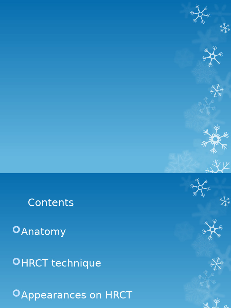 HRCT Analysis of Lung Interstitium | PDF | Lung | Clinical Medicine