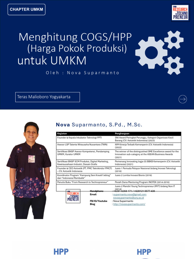 Menghitung COGS untuk UMKM | PDF