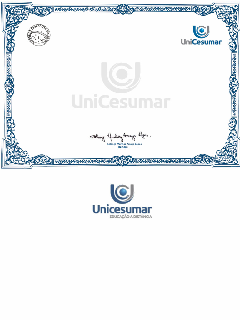 Certificado de Conclusão em Letras | PDF