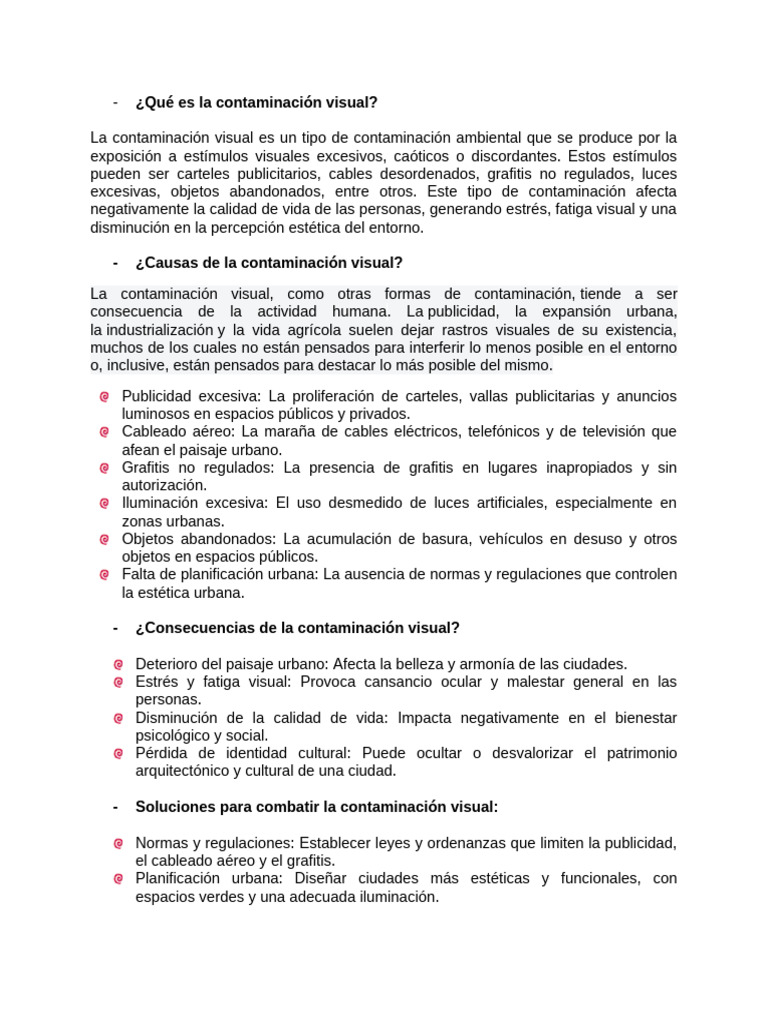 Contaminación Visual | PDF | Contaminación | Publicidad