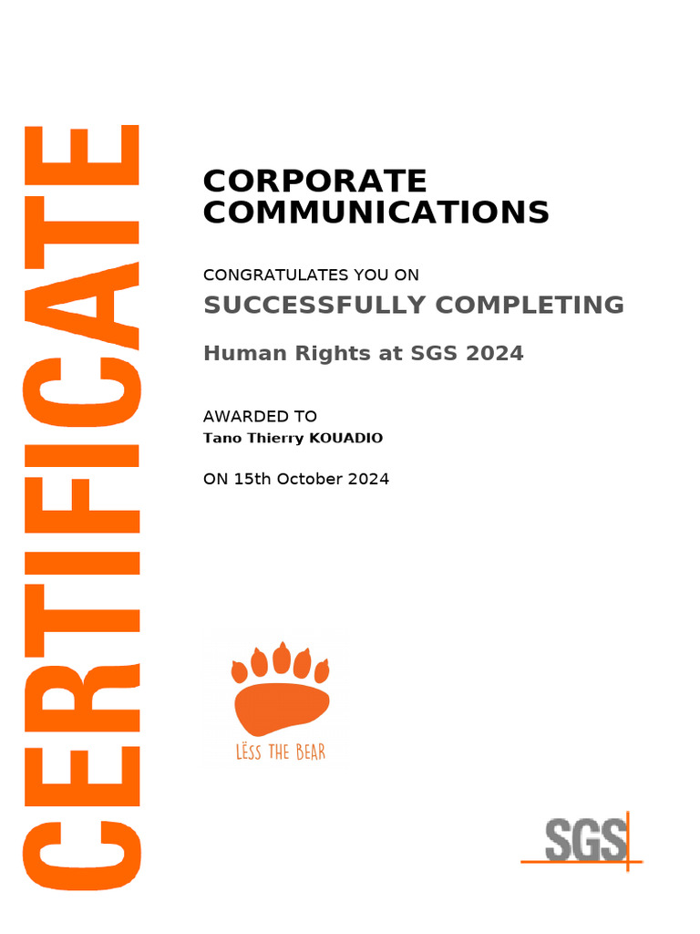 Clms Certificate | PDF | Business | Social Science