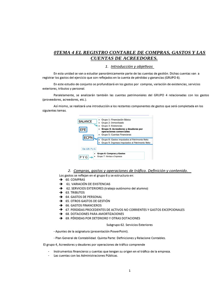 Registro Contable de Compras y Gastos | PDF | Contabilidad | Costo