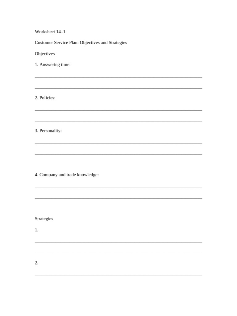 WS14 1CustomerServiceObsStrats | PDF