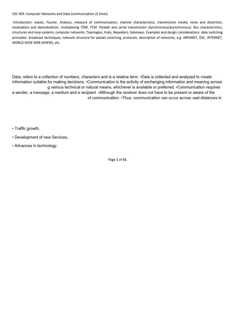 CSC403 Data Communications and Network DelSU 2023 | PDF | Modulation | Radio