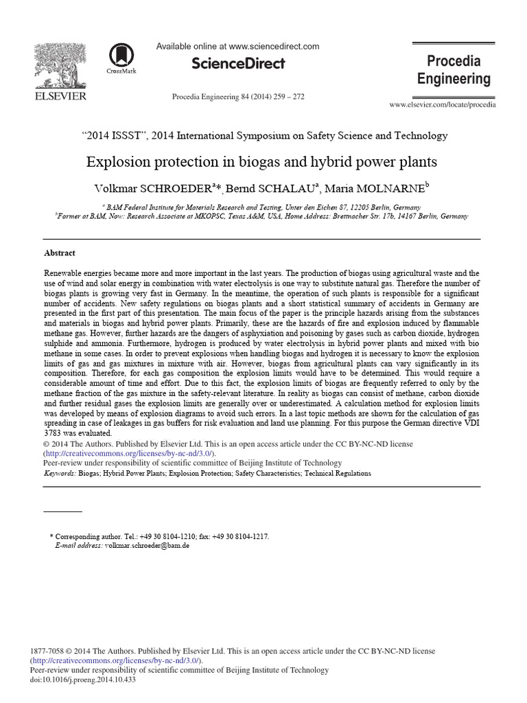 Explosion Protection in Biogas &HPP | PDF | Biogas | Methane