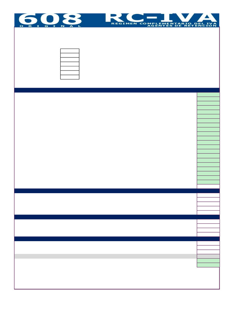 Régimen IVA: Formulario 608 Detalles | PDF | Impuestos | Finanza pública