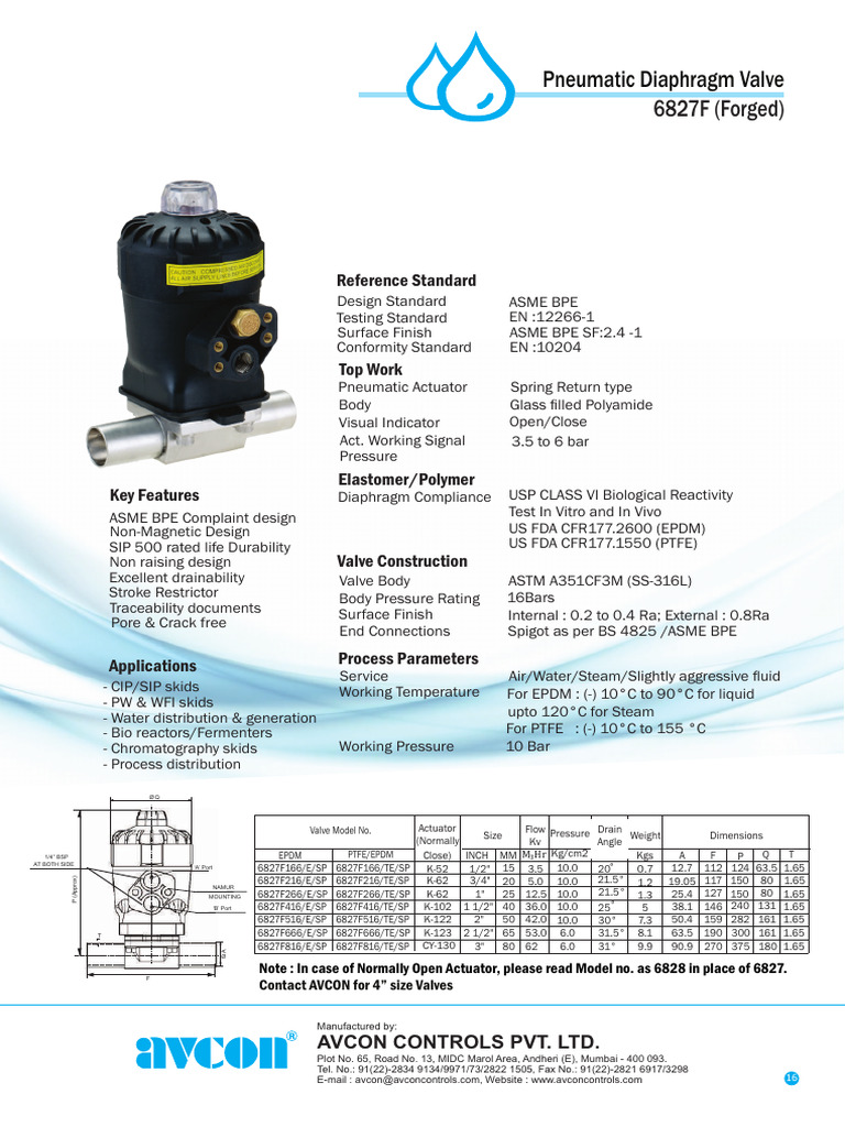 6827F Spigot End | PDF | Valve | Mechanical Engineering