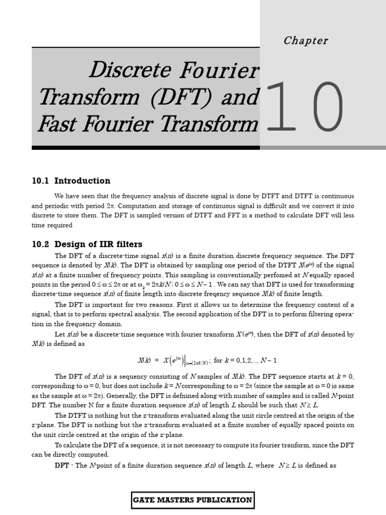 11 DFT and FFT | PDF | Discrete Fourier Transform | Mathematical Physics
