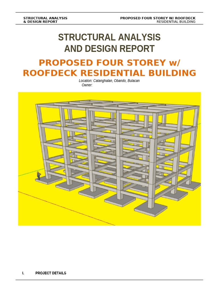 Structural Analysis and Design Report - Template | PDF | Structural ...