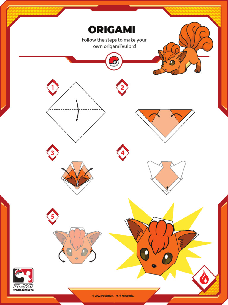 Pokemon Origami Vulpix 2 | PDF | Games & Activities | Art