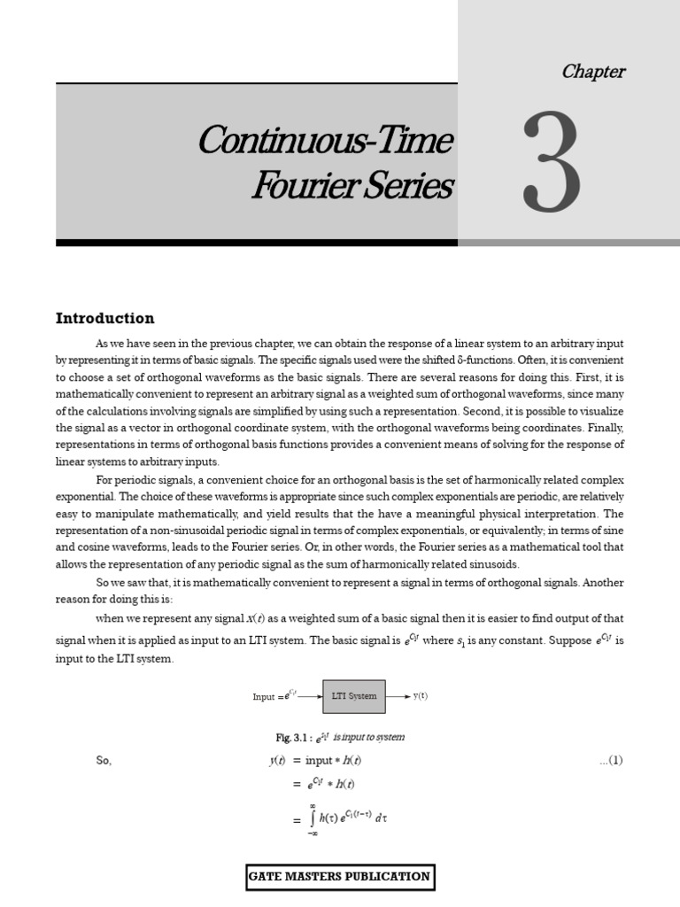 Continuous Time Fourier | PDF | Trigonometric Functions | Fourier Series