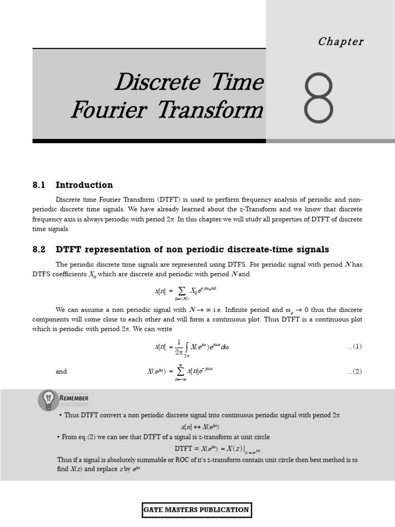 Discrete Time Fourier Transform | PDF | Discrete Fourier Transform ... Discrete Time Fourier Transform | PDF | Discrete Fourier Transform ...
