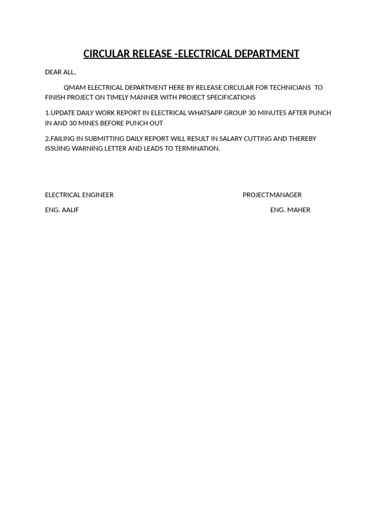 Electrical Circular | PDF