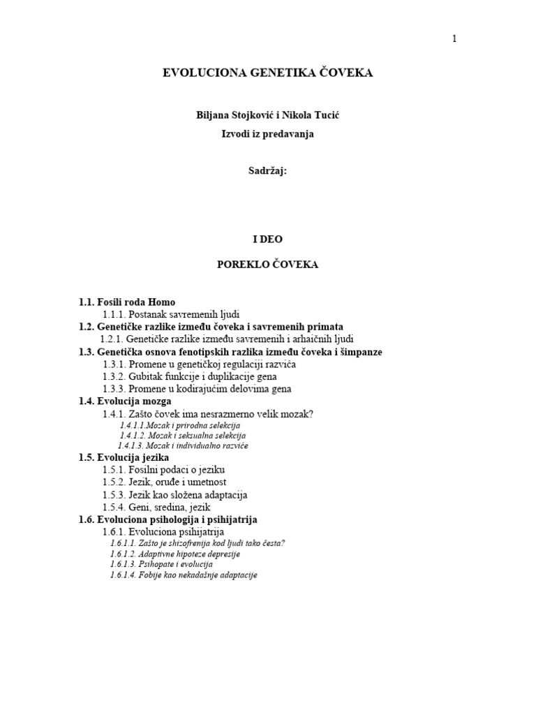 Evoluciona_genetika_coveka | PDF