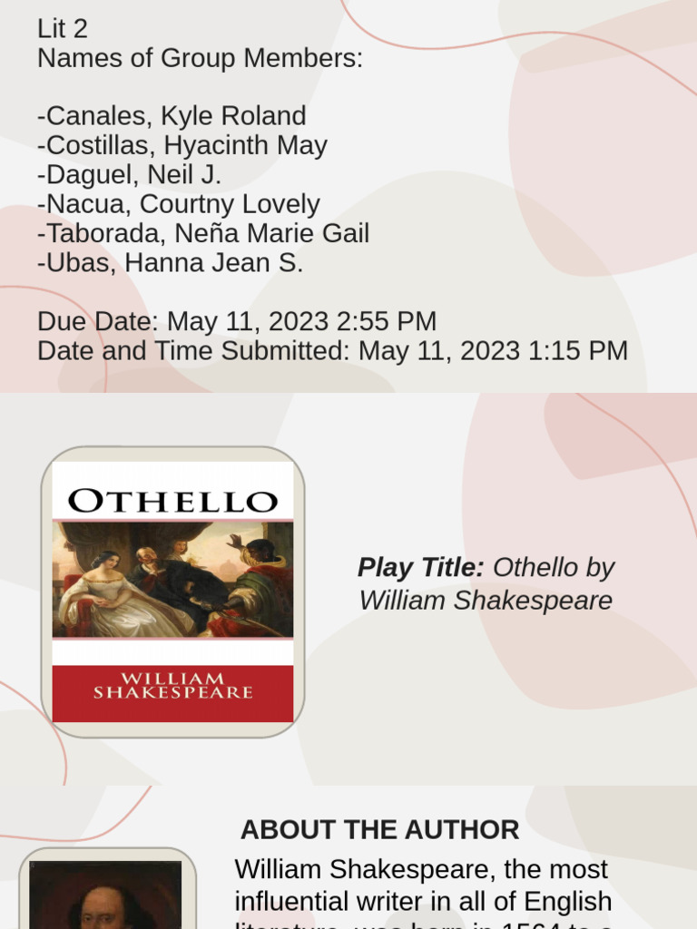 OTHELLO | PDF | Othello | Iago