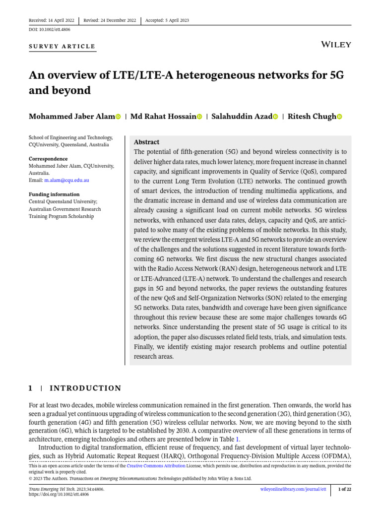 Transactions On Emerging Telecommunications Technologies - 2023 - Alam ...