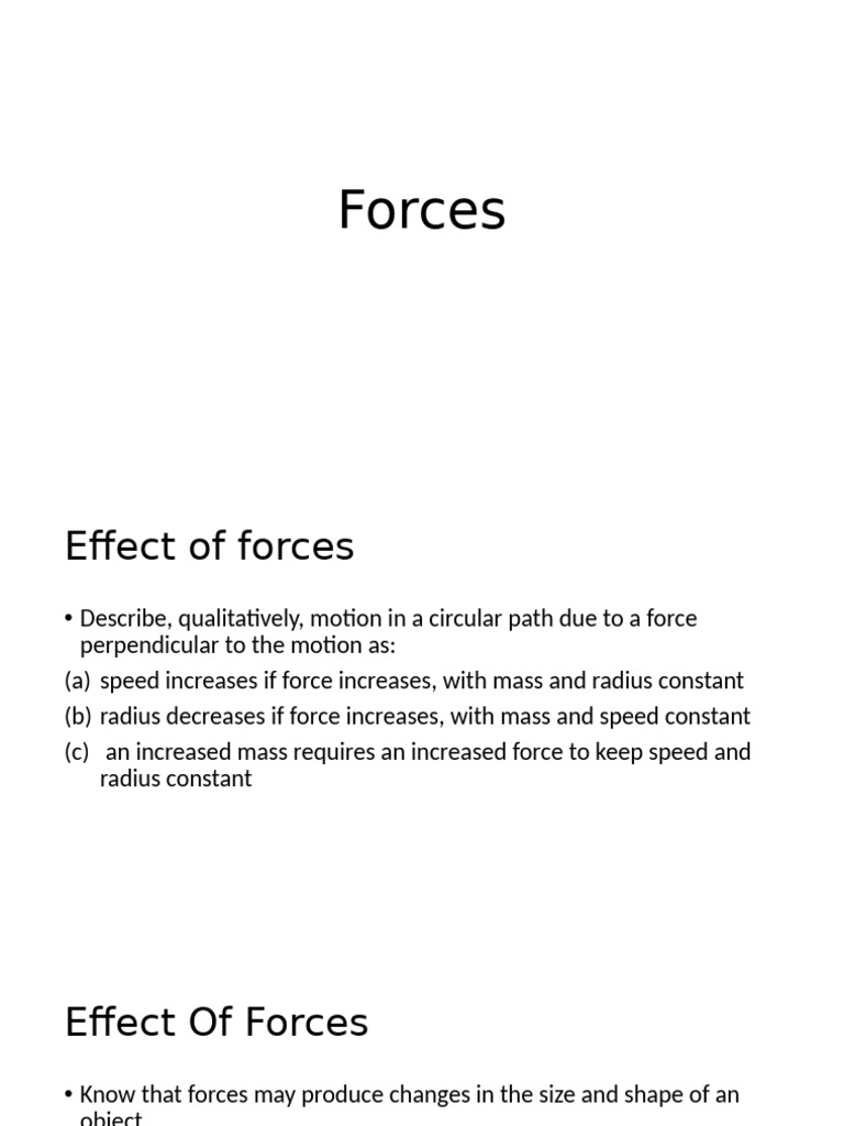 Forces | PDF
