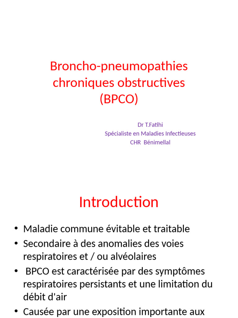 3 Bpco | PDF | Bronchopneumopathie chronique obstructive | Épidémiologie