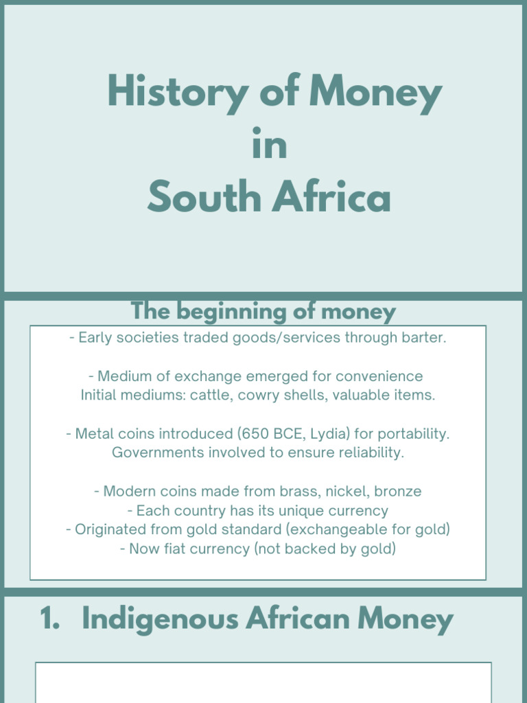 History of Money in South Africa | PDF
