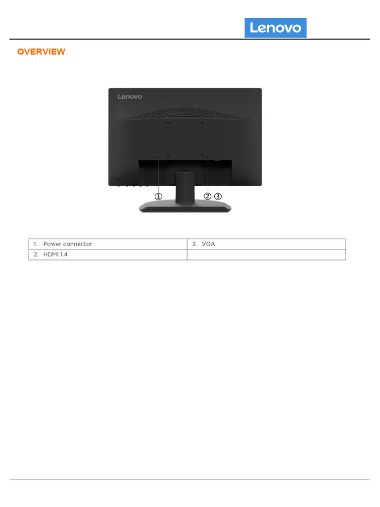 ThinkVision_E20_20_Spec | PDF | Display Technology | Film And Video ...