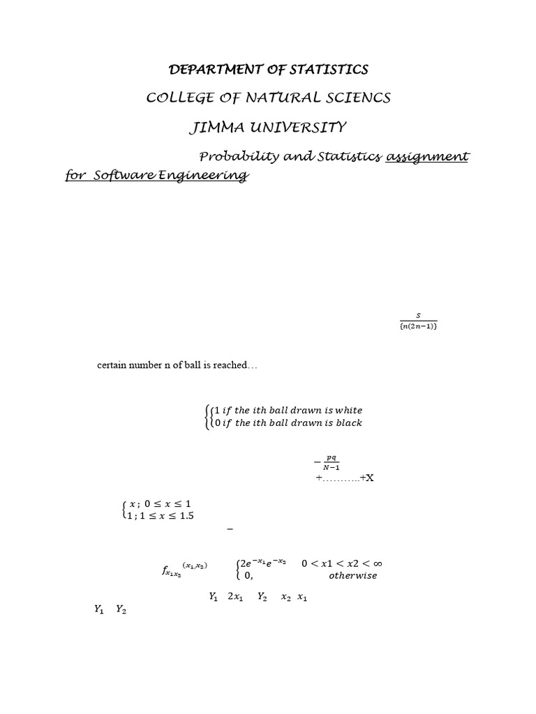 Assingnment Prob&Stat | PDF | Teaching Methods & Materials