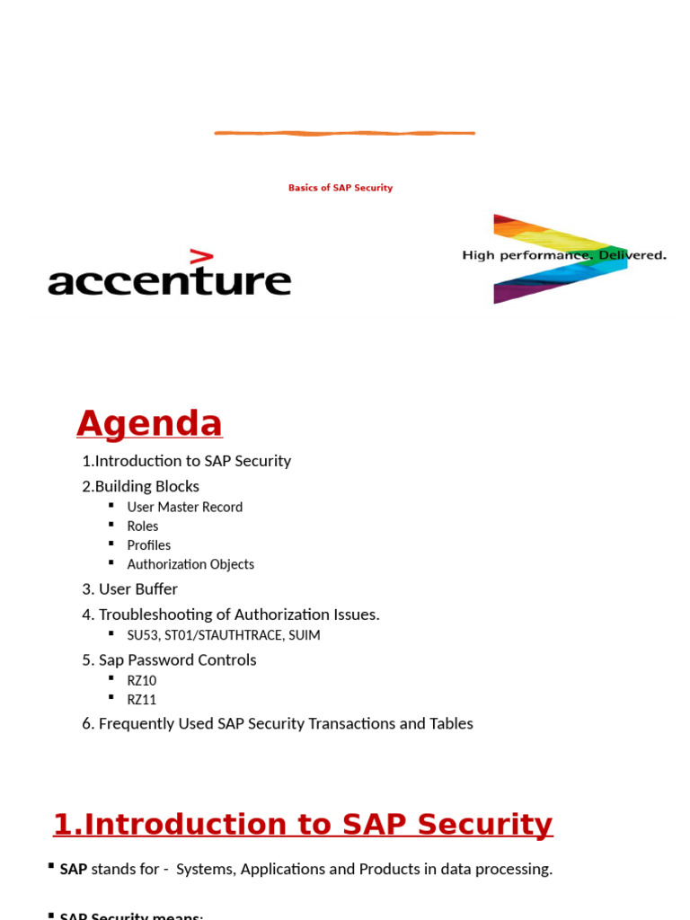 Basics of SAP Security | PDF | Authentication | Login