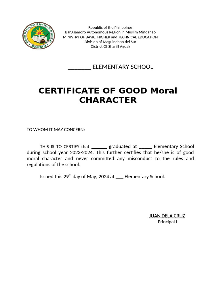 Good Moral | PDF