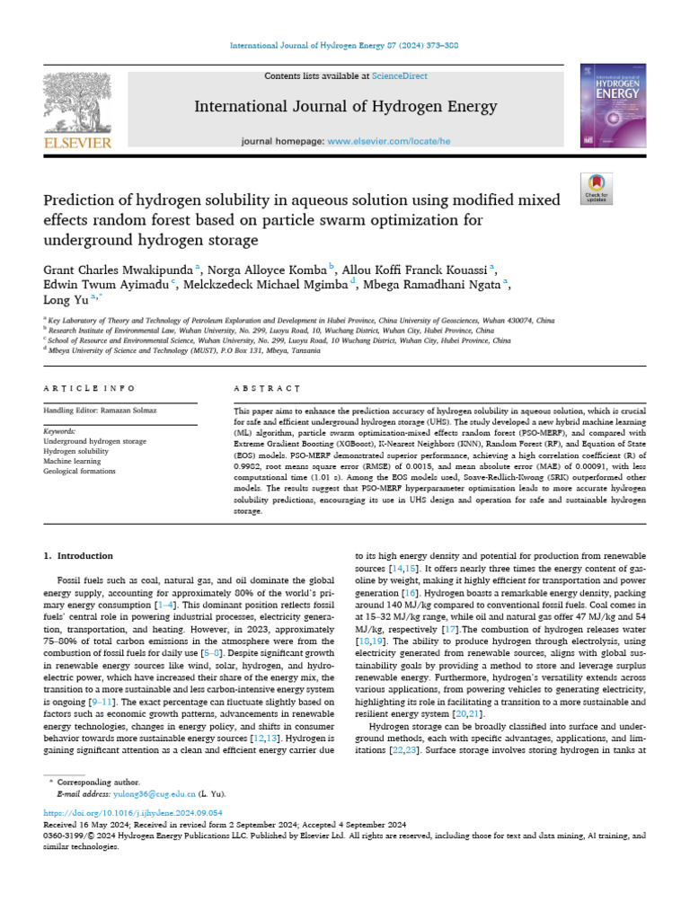 Hydrogen Paper | PDF