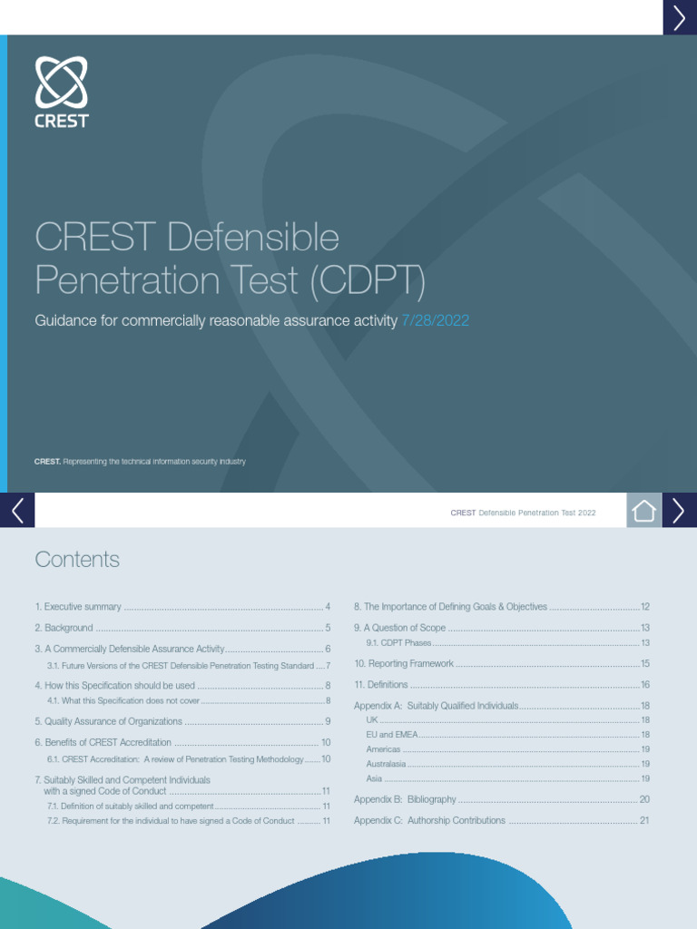 CREST Defensible Penetration Testing Guide | PDF | Penetration Test ...