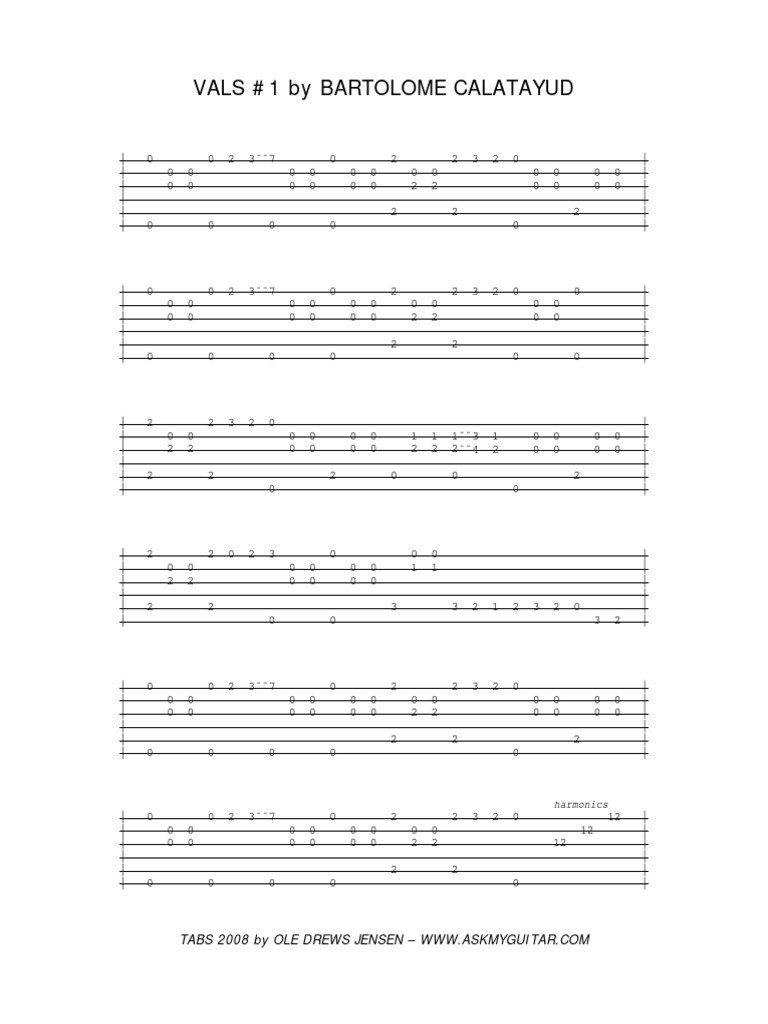 Bartolome_Calatayud_-_Vals_1 | PDF