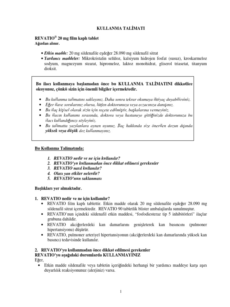 6847 Revatio 20mg Film Tablet KT | PDF